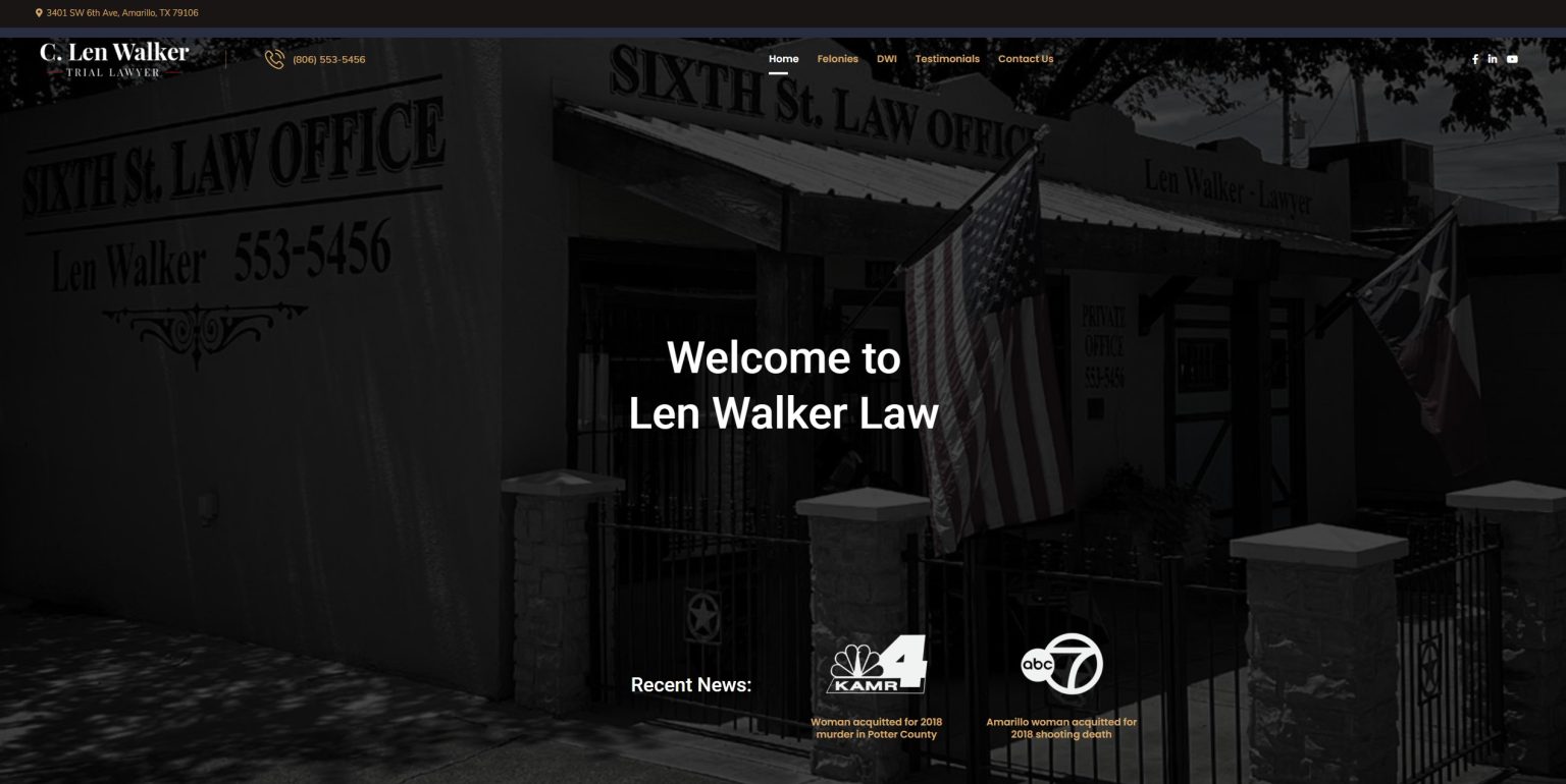 len_walker_law_website - Creative Cannon | Amarillo Advertising Agency ...